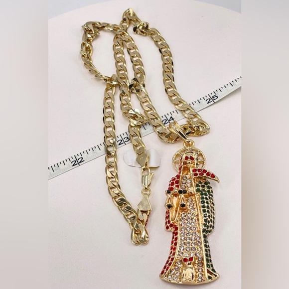 Accessories | The Grim Reaper And Chain 24 Inches Gold Plated | Poshmark